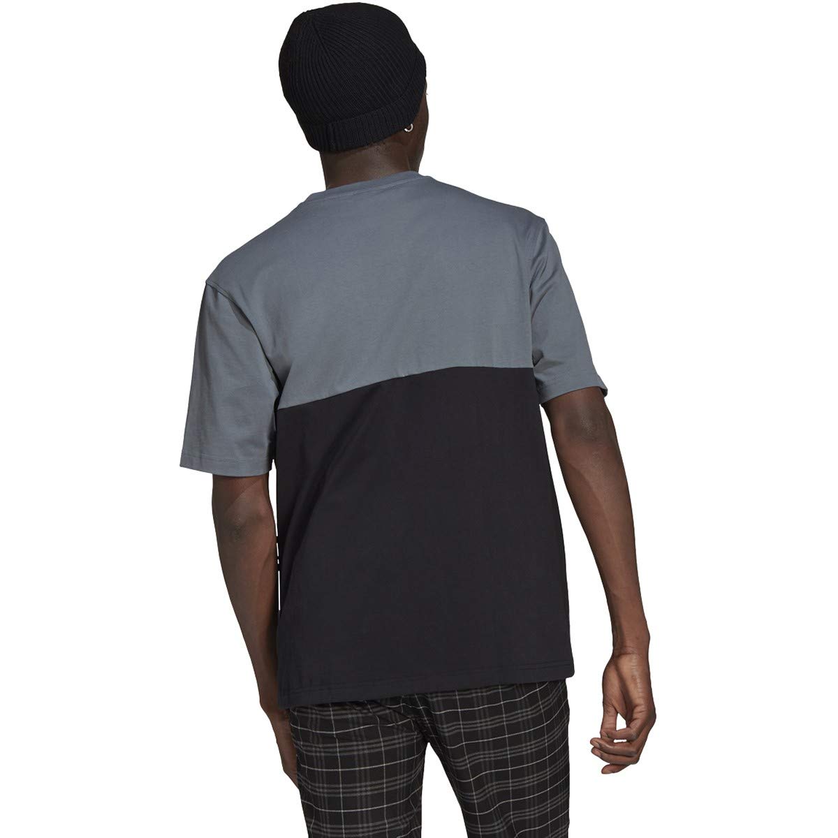 adidas Originals,mens,Slice Trefoil Box Tee,Black/Blue Oxide,Small