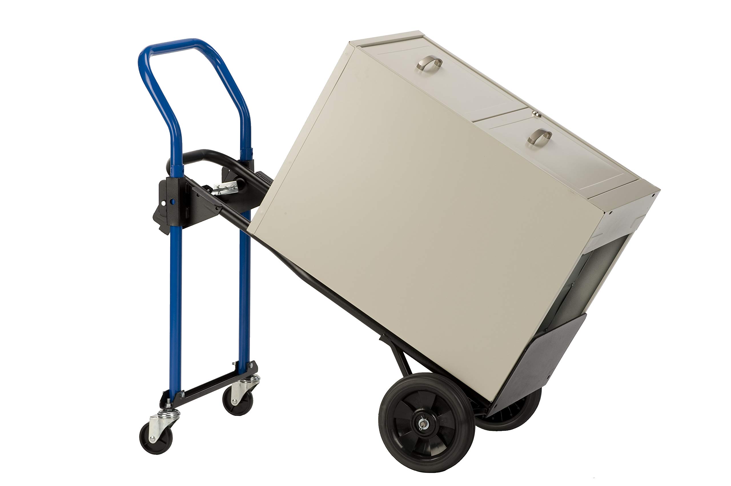 Harper Trucks JDC2223 3-1 Quick Change Convertible Hand Truck, 400 lb, Black Frame/Blue Handle