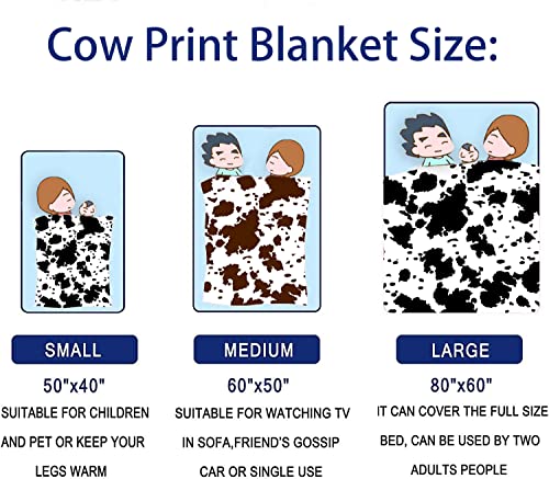 Cow Blanket for Kids Girls Boys Flannel Cow Blanket Print Soft Lightweight Cow Blankets and Throws for Sofa Couch Bed (39''x49'')