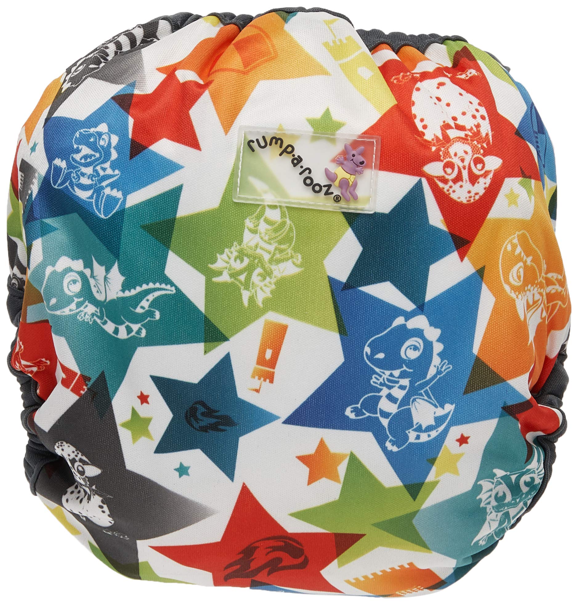 Kanga Care Rumparooz Double Leg Gusset Reusable Cloth Diaper Cover Newborn Snap | Dragons Fly - Castle 4-15 lbs
