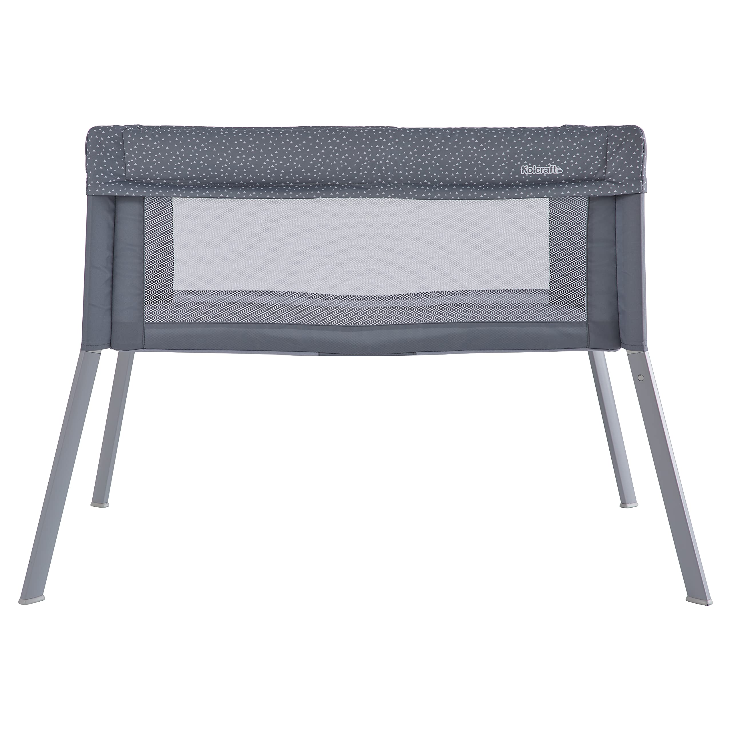 Kolcraft Healthy Lite Portable Lightweight Travel Infant and Baby Bassinet for Home or Travel, Secure and Comfortable for Newborn, Compact Fold - Gray