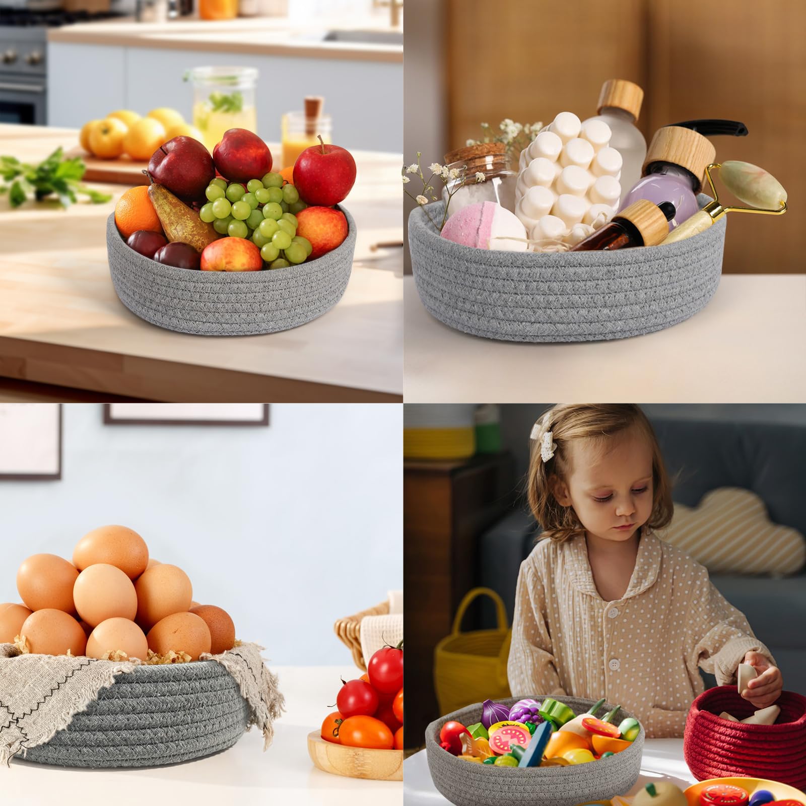 8" Trivets for Hot Dishes, Hot pots and Pans,6 Heat Resistant Hot Pads and Storage Basket 1 Pack,Pot Holders for Kitchen, Hot Plate Mats for Kitchen Countertops, Table, Home Essentials, Farmhouse Deco