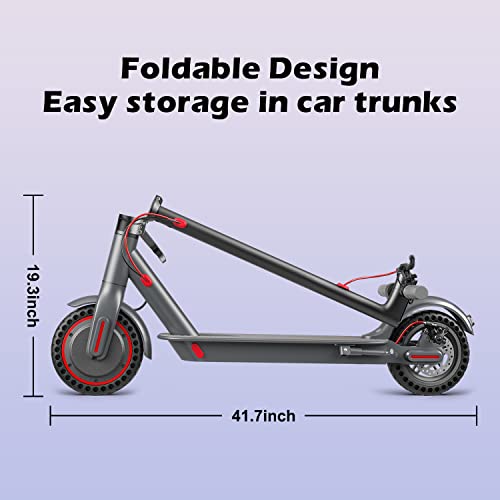 Electric Scooter Adults 18.5 MPH, 350w Electric Scooter with 17-22 Miles Range, 8.5" Solid Tires, Dual Brake System & 15° Climbing Ability, Folding Commuter Scooter for Adults