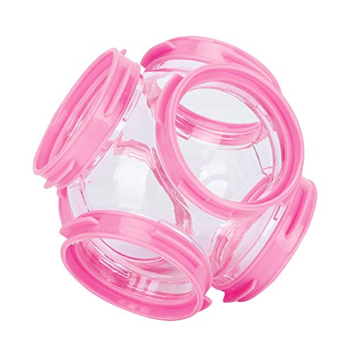 Boquite Valentine's Day Carnival 2Pcs Pipeline Training Line Accessories DIY Hamster Sports Tunnel, Hamster Toy Tubes, for Hamsters Pets(Pink)