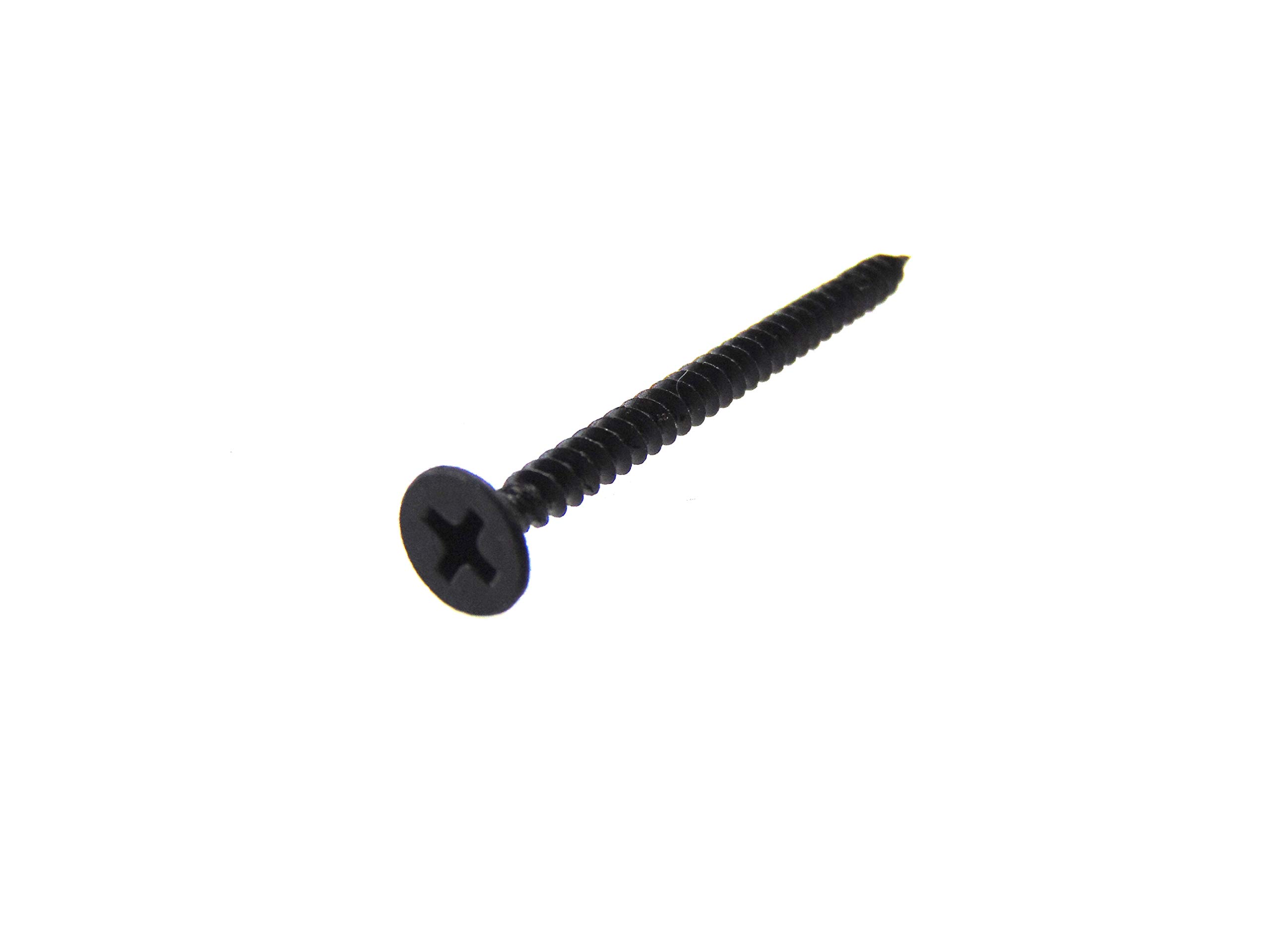 Phosphate Coated Stainless Flat Head Phillips Wood Screw M3.5 Black Finish by Boltstar (1 - 3/4 inch)