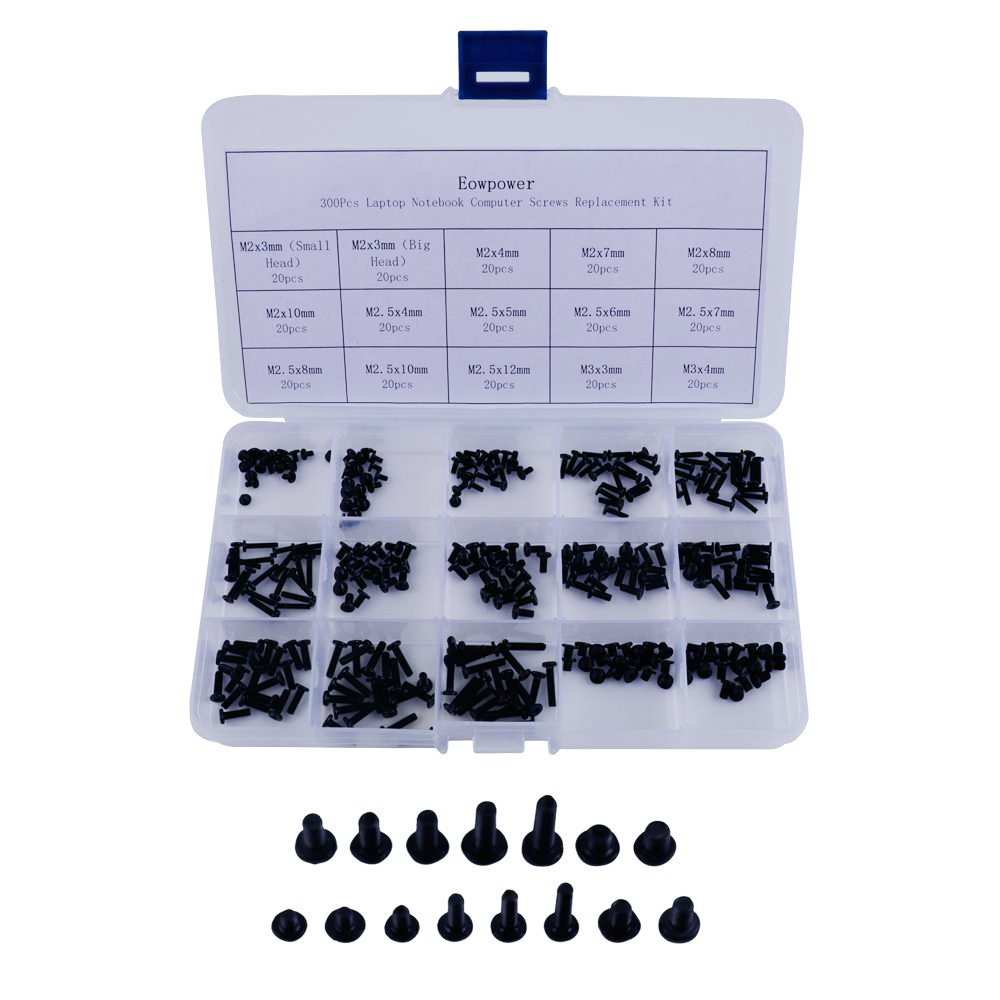 Eowpower 300 Pieces Laptop Notebook Computer Screws Replacement Kit for HP IBM Dell Sony Acer Asus Lenovo Toshiba Gateway Samsung
