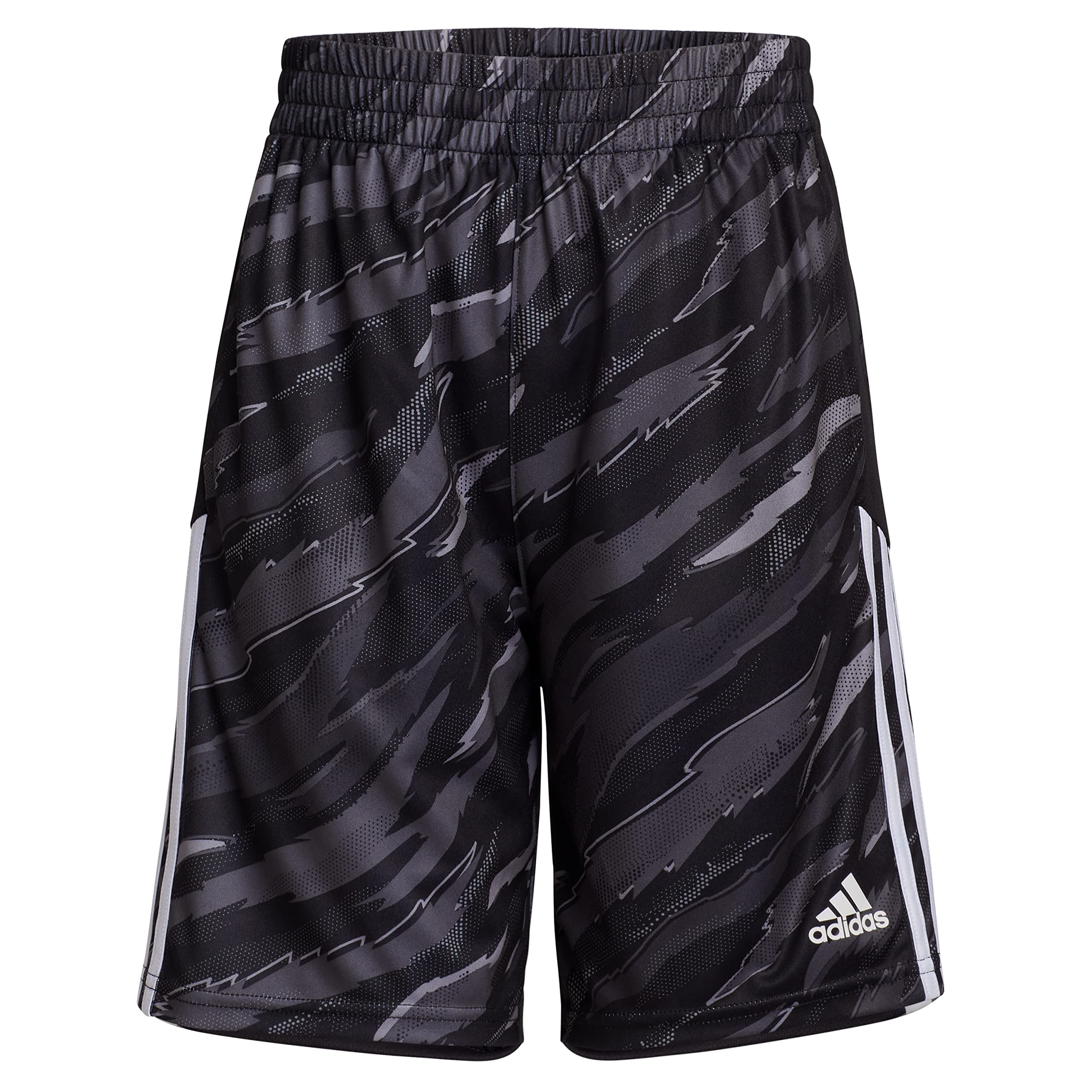 adidas Boys' AEROREADY Tiger Camo Short, White, Large (14/16)