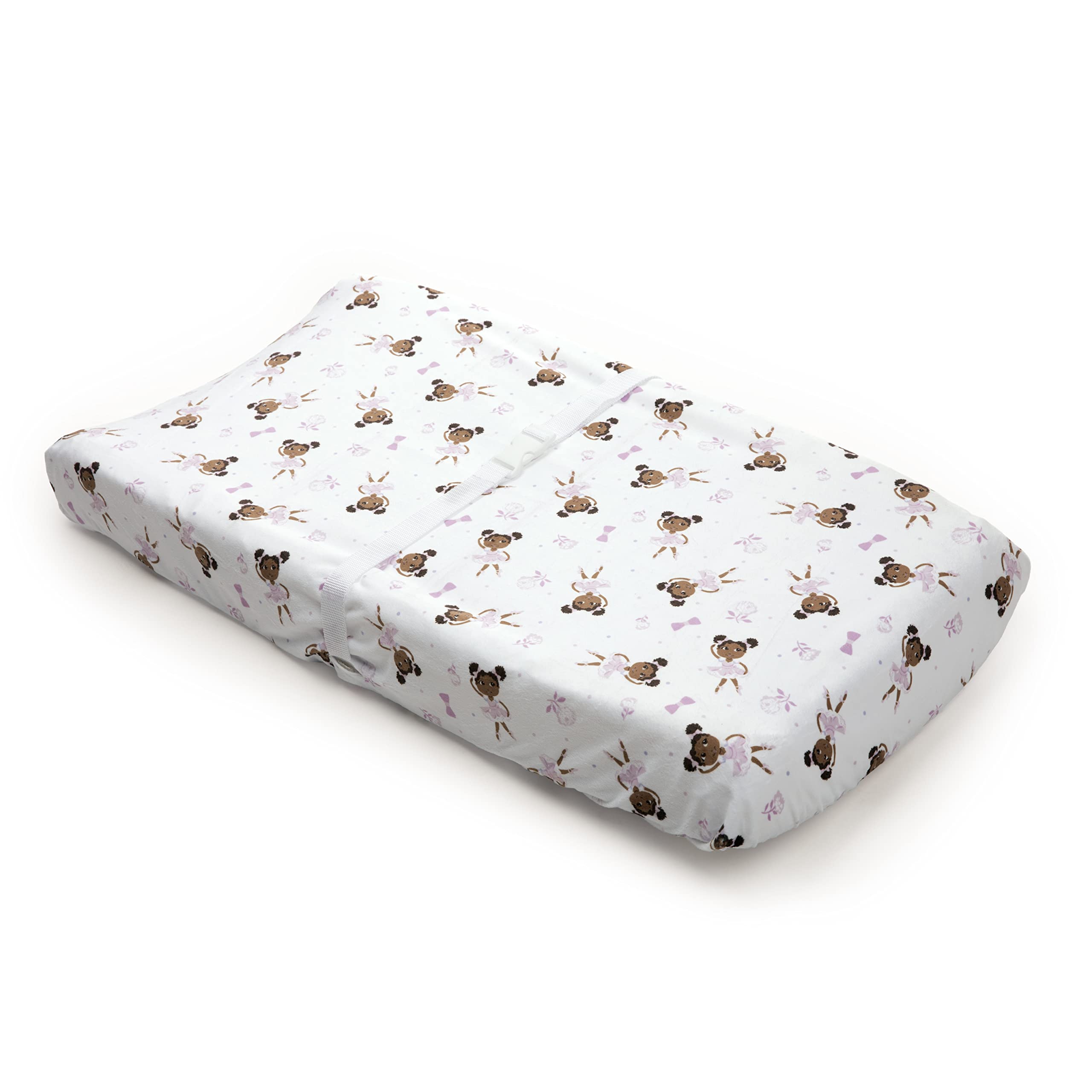 Little Muffincakes Extra Soft Changing Pad Cover, Ballerina Theme (Zhara) - Standard Size, 1 Pack, Pink,13059