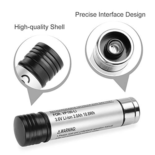 ANTRobut 2Pack 3.0Ah Li-ion Battery Replacement for Black and Decker 3.6 Volt Battery Versapak VP100 VP100C VP105 VP105C VP110 VP110C VP143