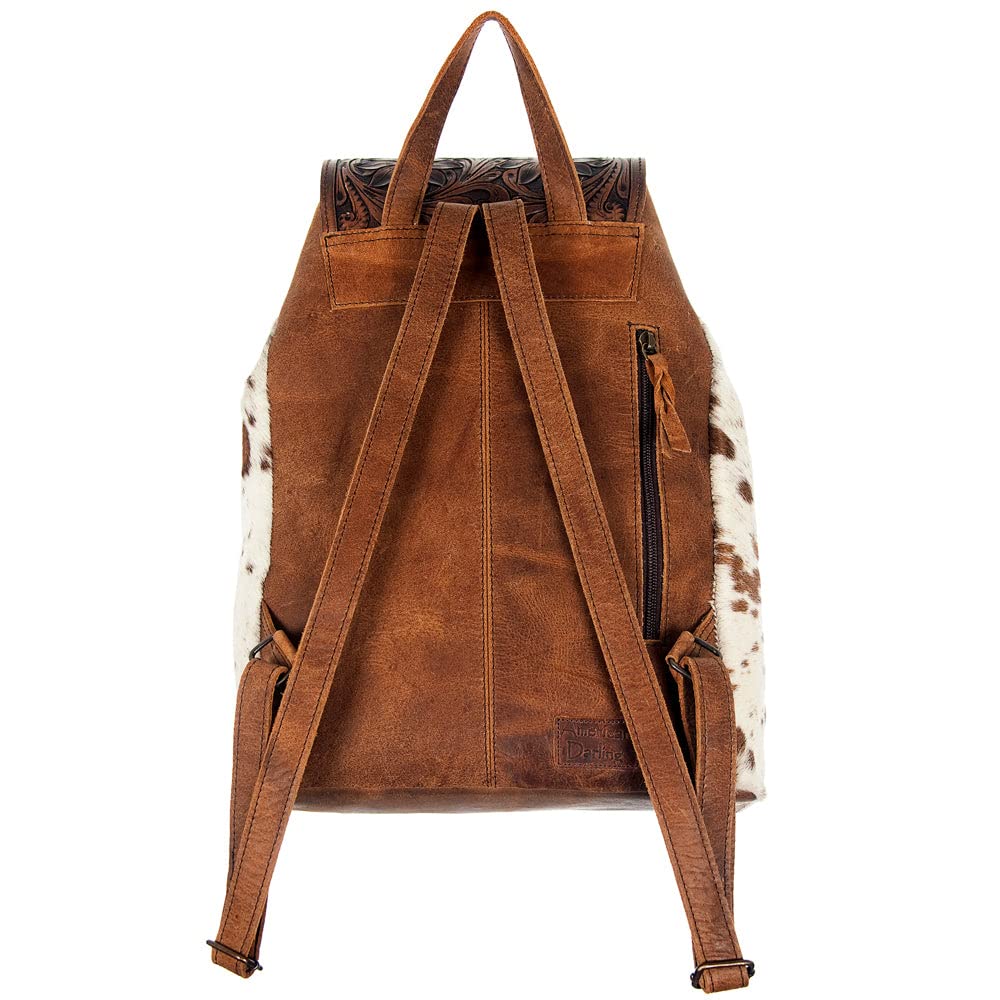 American Darling Hand Carved Leather Backpack Womens Mens Instant Vintage Backpacks Purse Men laptop Bookbags Cow Hide on