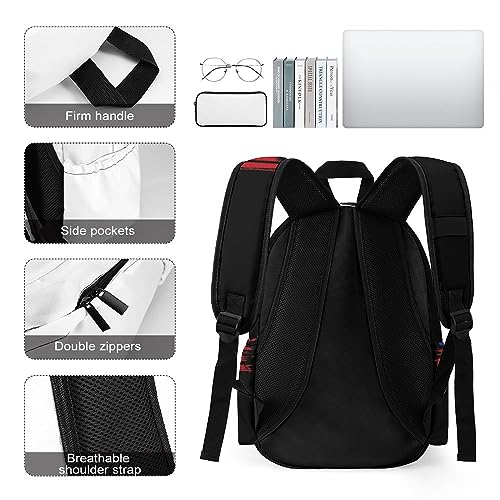 American Eagle USA Flag Travel Backpack Lightweight 16.5 Inch Computer Laptop Bag Casual Daypack for Men Women