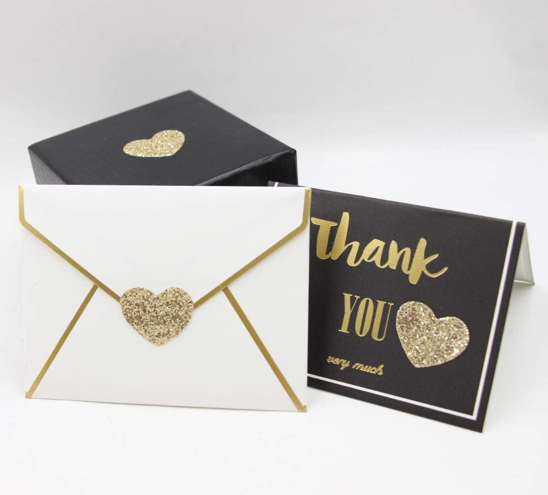 Mybbshower Gold Glitter Heart Stickers Engagement Party Wedding Invitation Decoration Envelope Seals Pack of 200