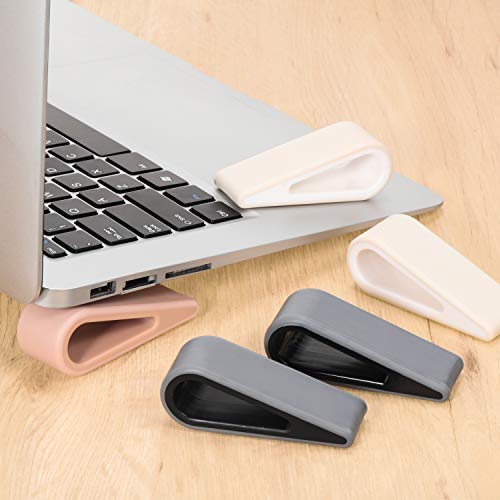 6 Pieces Computer Keyboard Stand Universal Laptop Notebook Stands Anti-Slip Durable Silicone Elevation Stand Compact Portable Desk Risers for Laptop Tablet Keyboard