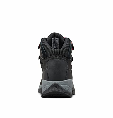 Columbia womens Newton Ridge Plus Waterproof Hiking Boot, Black/Poppy Red, 8 US