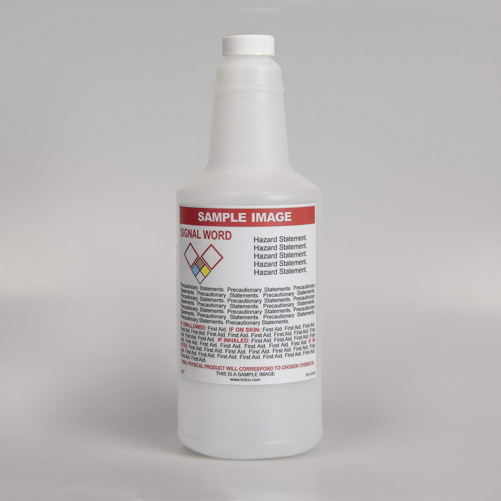 HCL Pre-Labeled GHS Spray Bottles - Ethanol 70% - 24oz (Supplied Empty)