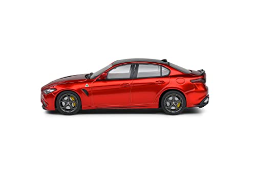 solido S4313102 ALFA Romeo Giulia QUADRIFOGLI None Collectible Miniature Car, Red, 1/43ème