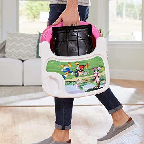 Disney Minnie Mouse Mealtime Baby Toddler Booster Seat with Adjustable Tray β Portable Booster Seat for Dining Table β Travel Essentials for Baby