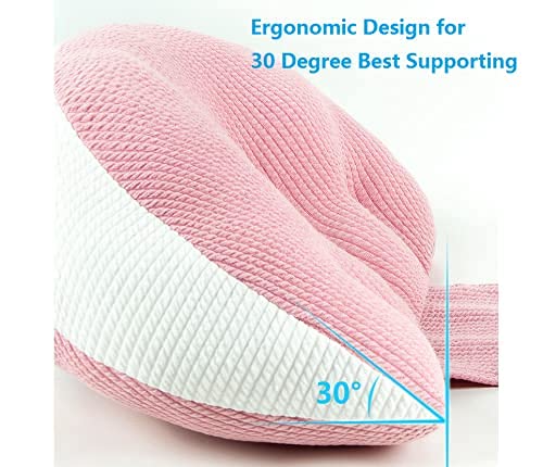 Side Sleeper Pregnancy Pillow, Side Sleeper Maternity Belly Support Pillow, Pregnancy Double Wedges for Body, Belly, Back Support, Maternity Pillow with Detachable Wedges