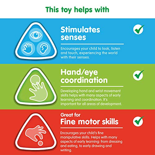 Early Learning Centre Little Senses Glowing Stacking Rings, Stimulates Senses, Fine Motor Skills, Hand Eye Coordination, Kids Toys for Ages 06 Month, Amazon Exclusive