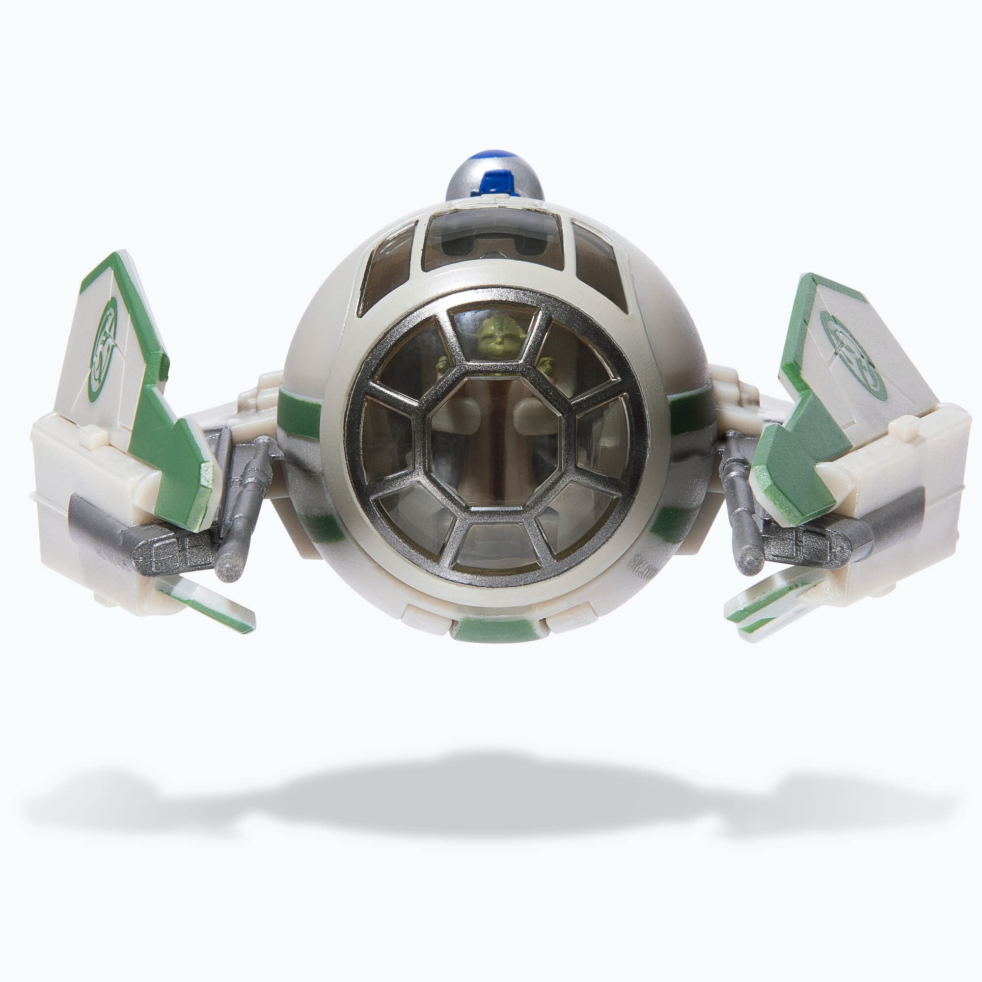 Star Wars Micro Galaxy Squadron Yoda's Jedi Starfighter 8cm Light Armour Class Ship with 1" Yoda and R2-D2 Micro Figures