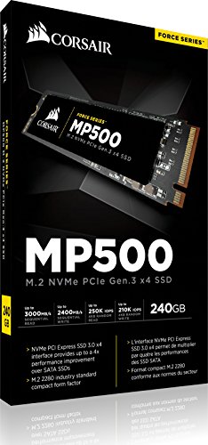 CORSAIR FORCE Series MP500 240GB NVMe PCIe Gen3 x4 M.2 SSD Solid State Storage, Up to 3,000MB/s