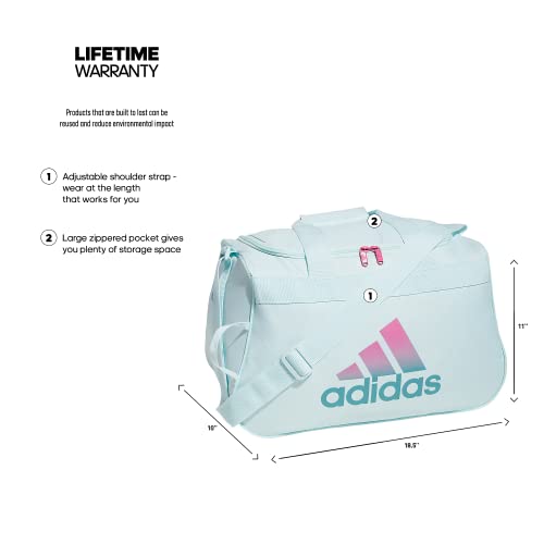 adidas Diablo Small Duffel Bag, Halo Mint Green/Pink/Mint Tone Green, One Size