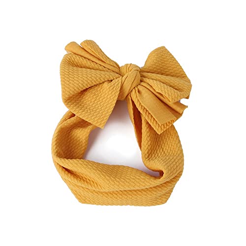 CheeseandU 2Pack Pet Cute Large Bow Headbands Stretchy Bow Headgear Polyester Bow Headdress Handmade Head Cover for Dog Cat Puppy Bathroom Apparel Party Costume Photo Prop(Grey, Ginger Yellow)