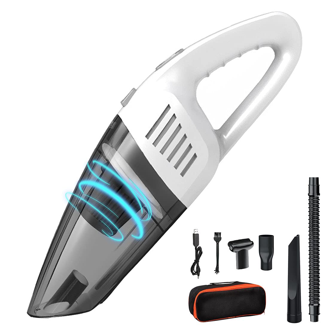 EASIREACH Handheld Vacuum Cleaner, Handheld Vacuum Cordless, 120W High Powerful Suction, Quick Charge, 8.5Kpa Strong Suction, Stainless Steel Filter
