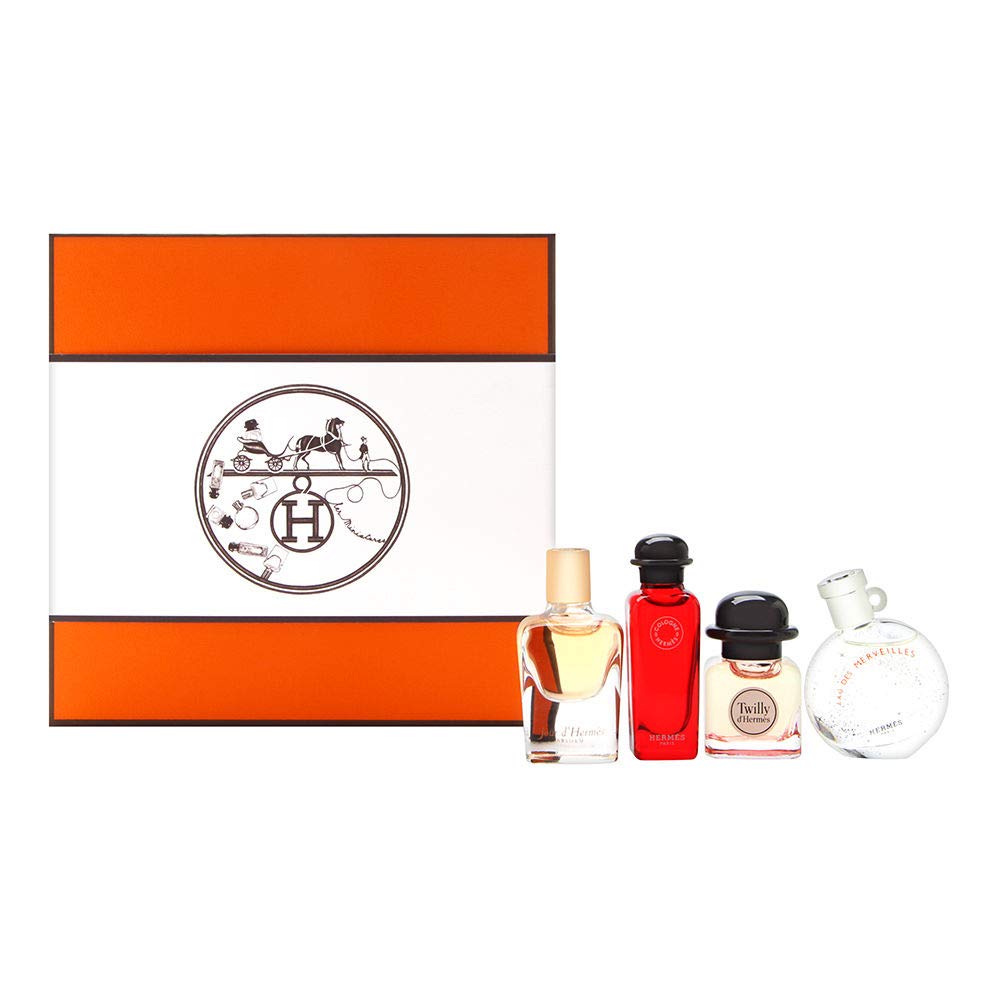 HERMES Deluxe Miniature Fragrance Set (8621261), 0.25 Ounce (Pack of 4)