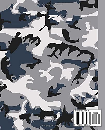 Composition Notebook: Camo Print Composition Notebook, Wide Ruled Paper Notebook Journal | Wide Blank Lined Workbook for Teens Kids Students Girls By Natalia Horn