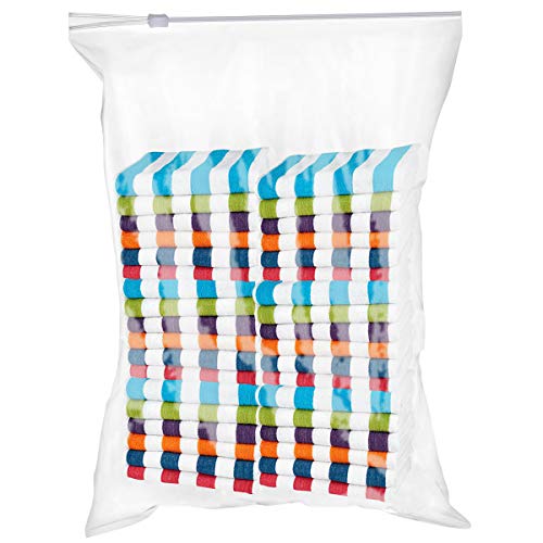 Shiny Select [ Pack of 50 ] 3.5 Gallon Large Food Storage Bags with Reclosable Easy Open Close Slider Closure, 2 Mil Thick, Size 16"x18", for Food-Meal Prep, Organization & Storage