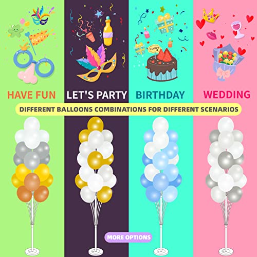 Balloon Column Stand Kit Set of 2 - Balloon Tower with Stand, Base, and Pole,Backdrop Decoration for Wedding, Baby Shower, Birthday Party, or Bachelorette Parties (No balloon)