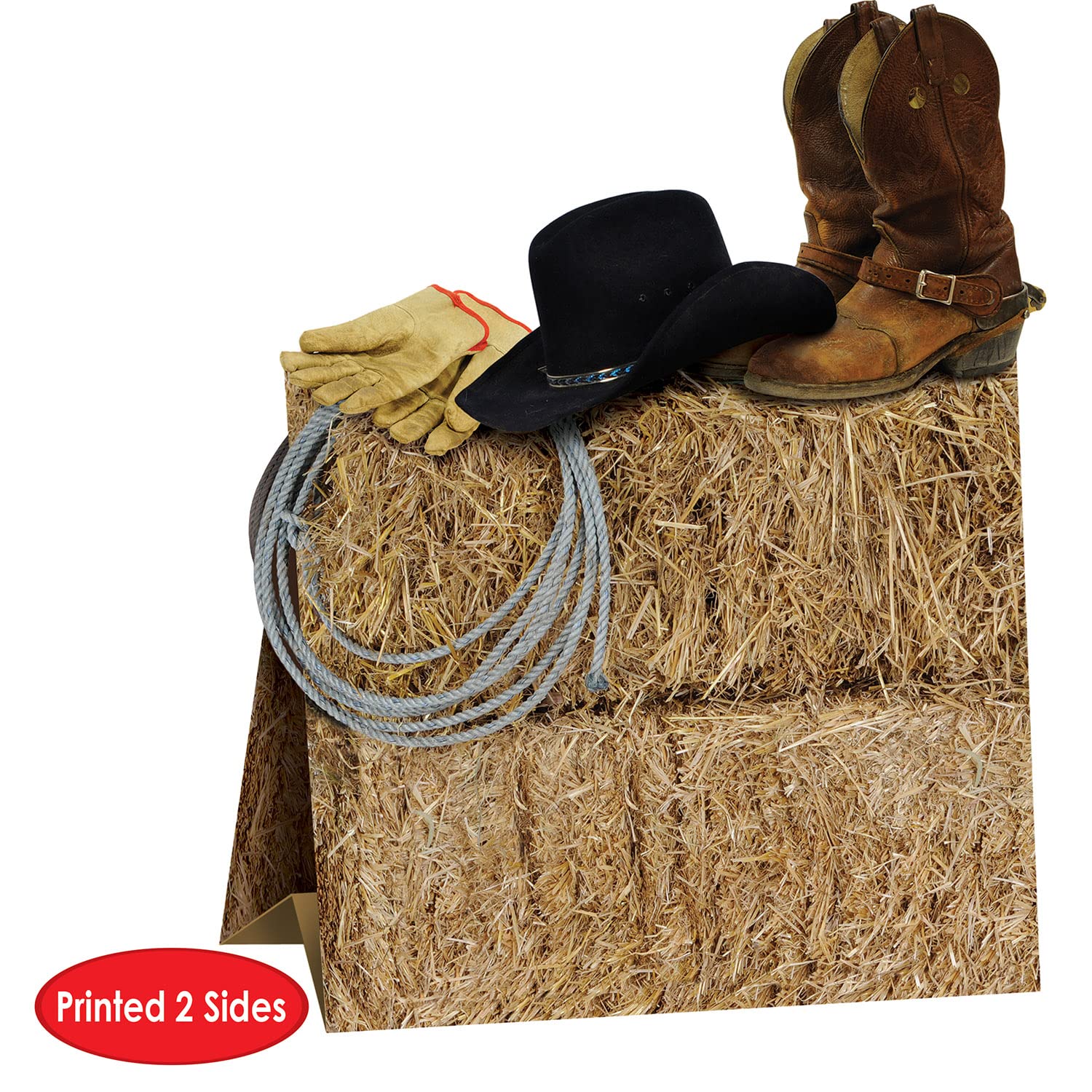 Beistle 3-D Western Centerpieces, 9.5" Tall, Set of 4 - Desert-Themed Table Decoration, Cowboy Old Wild West Birthday Parties