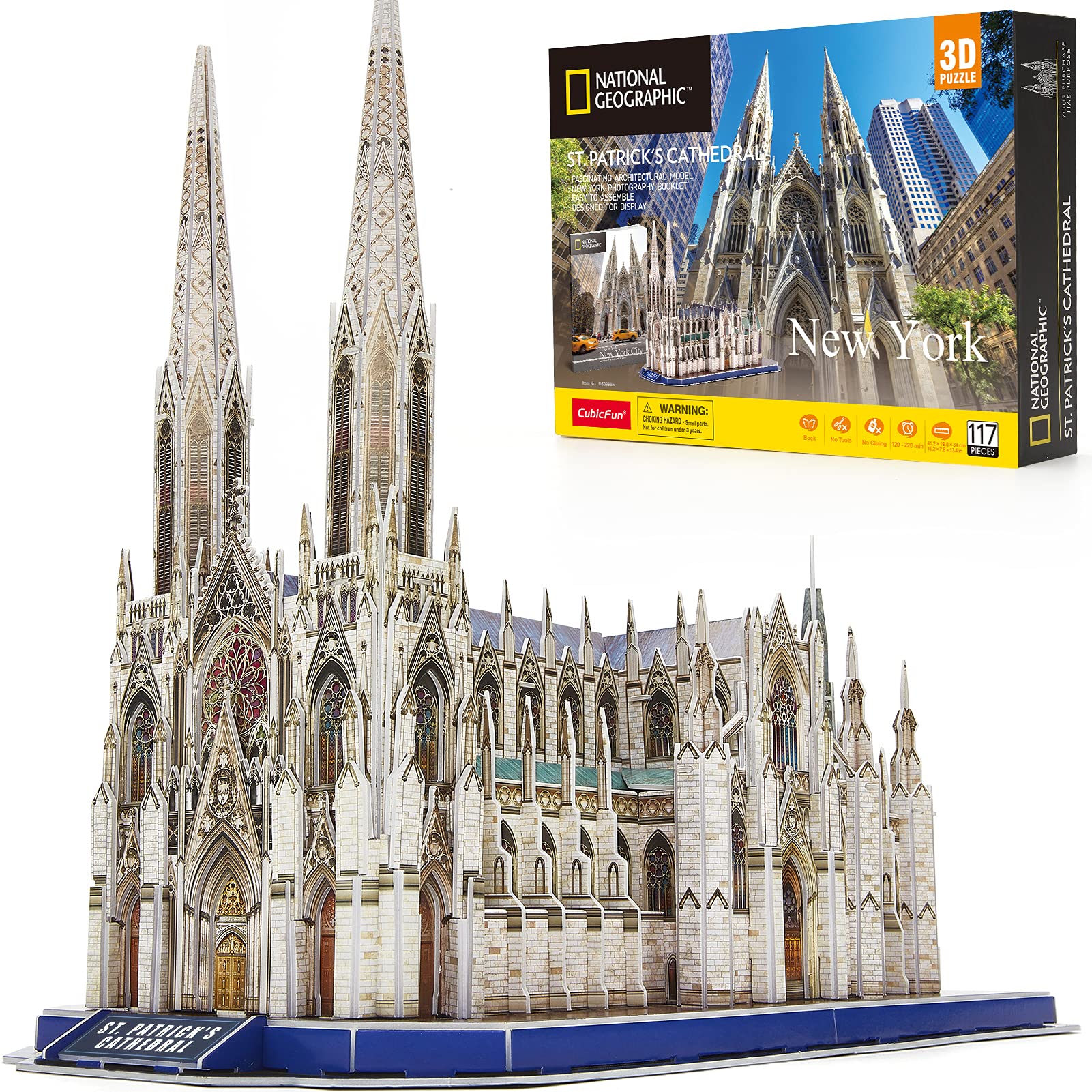 CubicFun 3D Puzzles for Adults St.Basil's Cathedral National Geographic Architecture, Moscow Puzzles for Adults Russia Building Gifts for Women Men, Model Kits Toys for 8 Year Old Girls, 224 Pieces