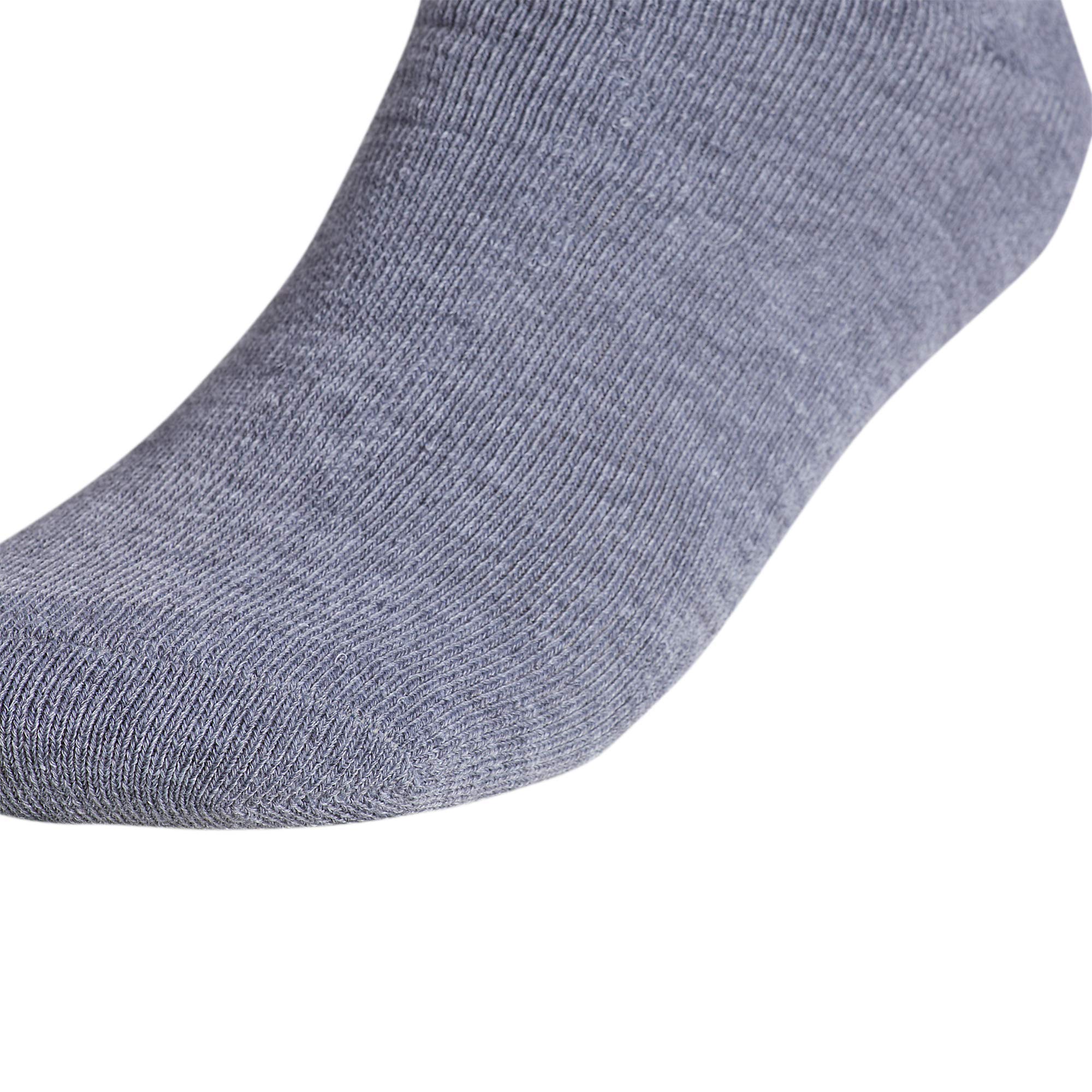 adidas Originals unisex adult Trefoil (6-pair) Crew Sock, Heather Grey/Black/White, Medium US