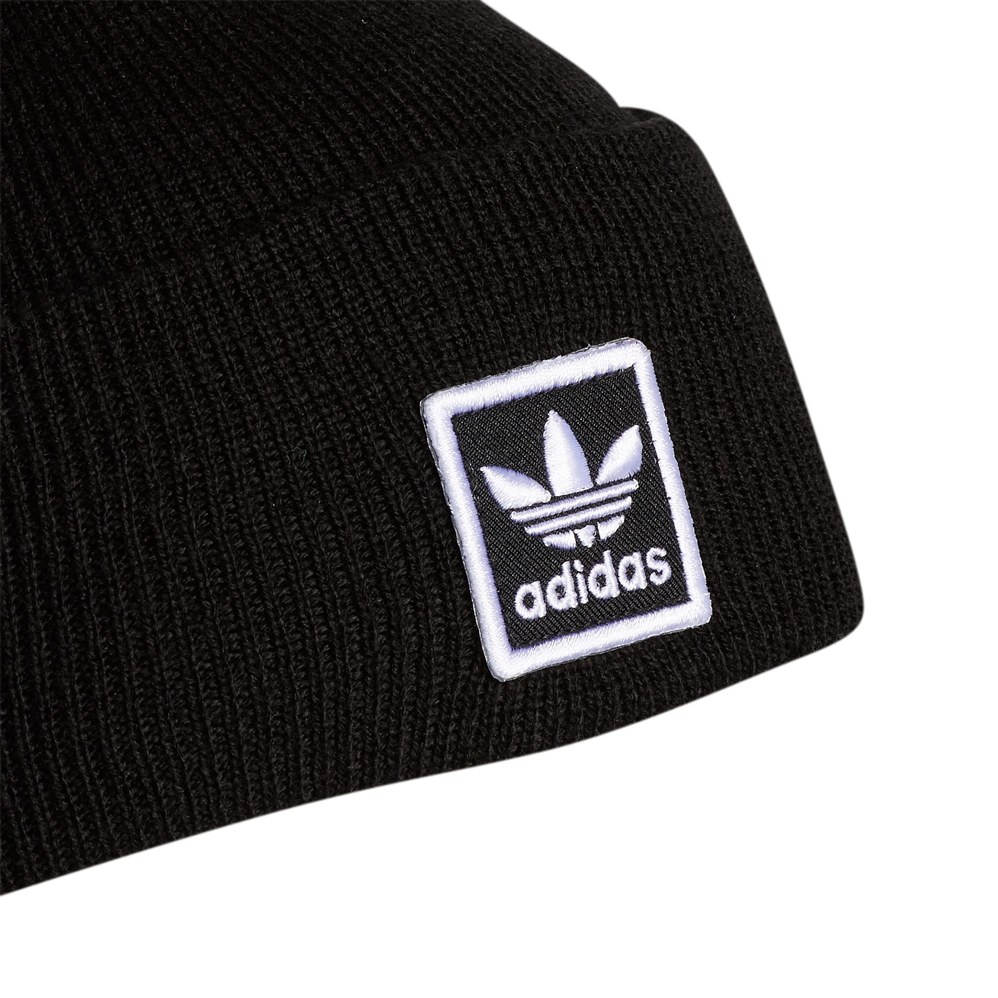 adidas Originals Tall Utility Cuff Beanie, White/Black, One Size