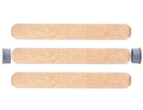 ROLLINGDOG 18 Inch Paint Roller Covers -18 Microfiber Paint Rollers for Ceiling,Wall,Floor,Decks Painting (Pack of 3, 3/8" Nap)