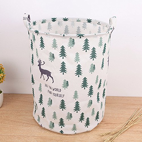 ZLOLIA Fabric Storage Baskets for Shelves, Collapsible Organizer Bin with Handle for Towels, Toys, Clothes, Kids Room, Nursery