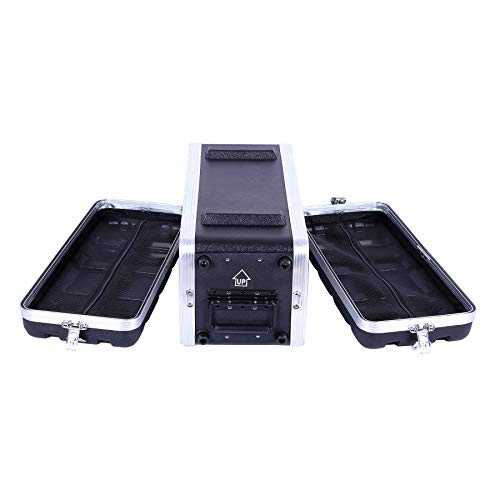 Crossrock Stackable 4U Rack Case, Strong Molded with Heavy Duty Hardware, Shallow 9.5” Depth (CRA8604US)