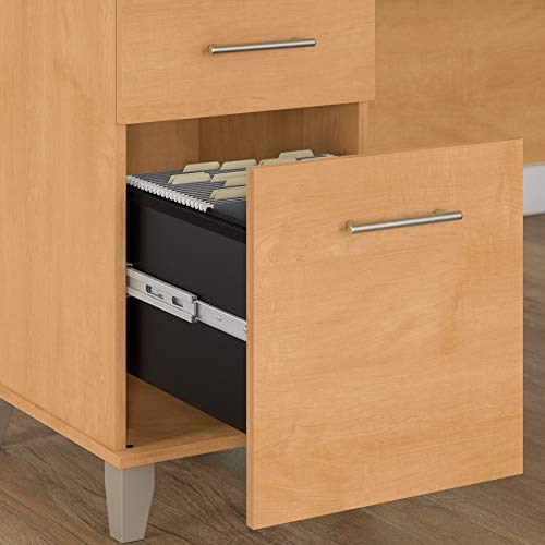 Bush Furniture Somerset 72W Computer Desk with Drawers | Large PC/Laptop Table for Home Office in Maple Cross