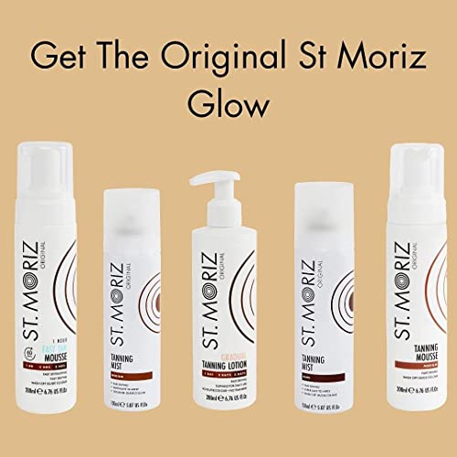 St Moriz Original 1 Hour Fast Tan Mousse | Fast Drying Vegan Express Fake Tan | 1 Hour for Light Glow, 2 Hours for Medium Glow, 3 Hours for Dark Glow | 200ml