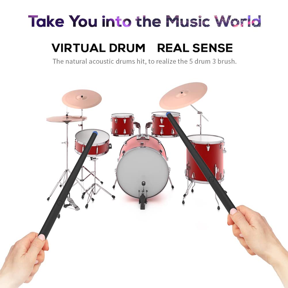 GUAZI STORE somatosensory drum set music electronic drum adult rock percussion portable air drum set suitable for beginners/adults/teens of musical instruments