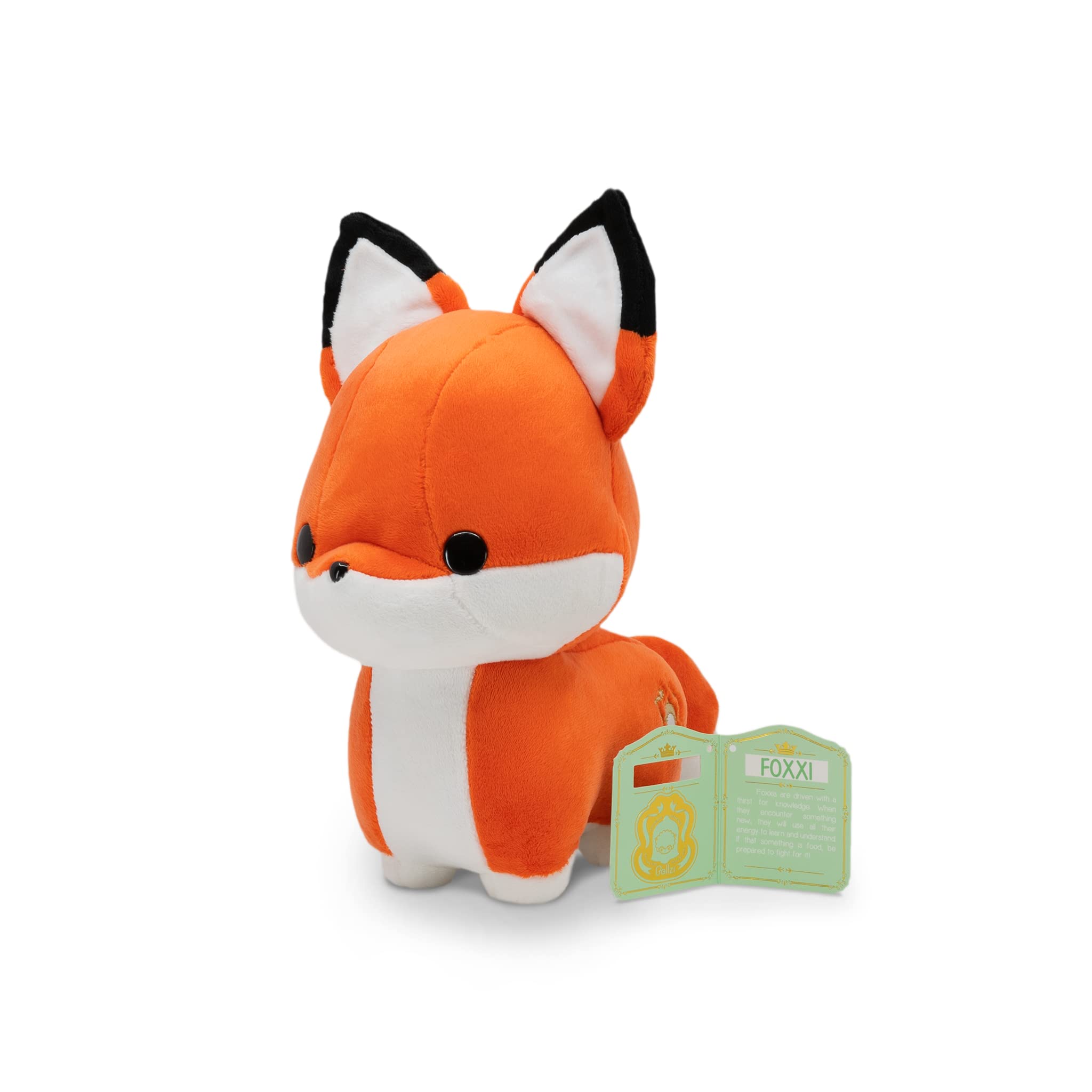 Bellzi Orange Fox Cute Stuffed Animal Plush Toy - Adorable Soft Fox Toy Plushies and Gifts - Perfect Present for Kids, Babies, Toddlers - Pouncing Foxxi