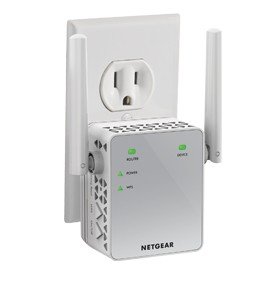 NETGEAR EX3700-100UKS AC750 WiFi Range Extender 802.11n/ac 1-Port Wall-plug External Antennas