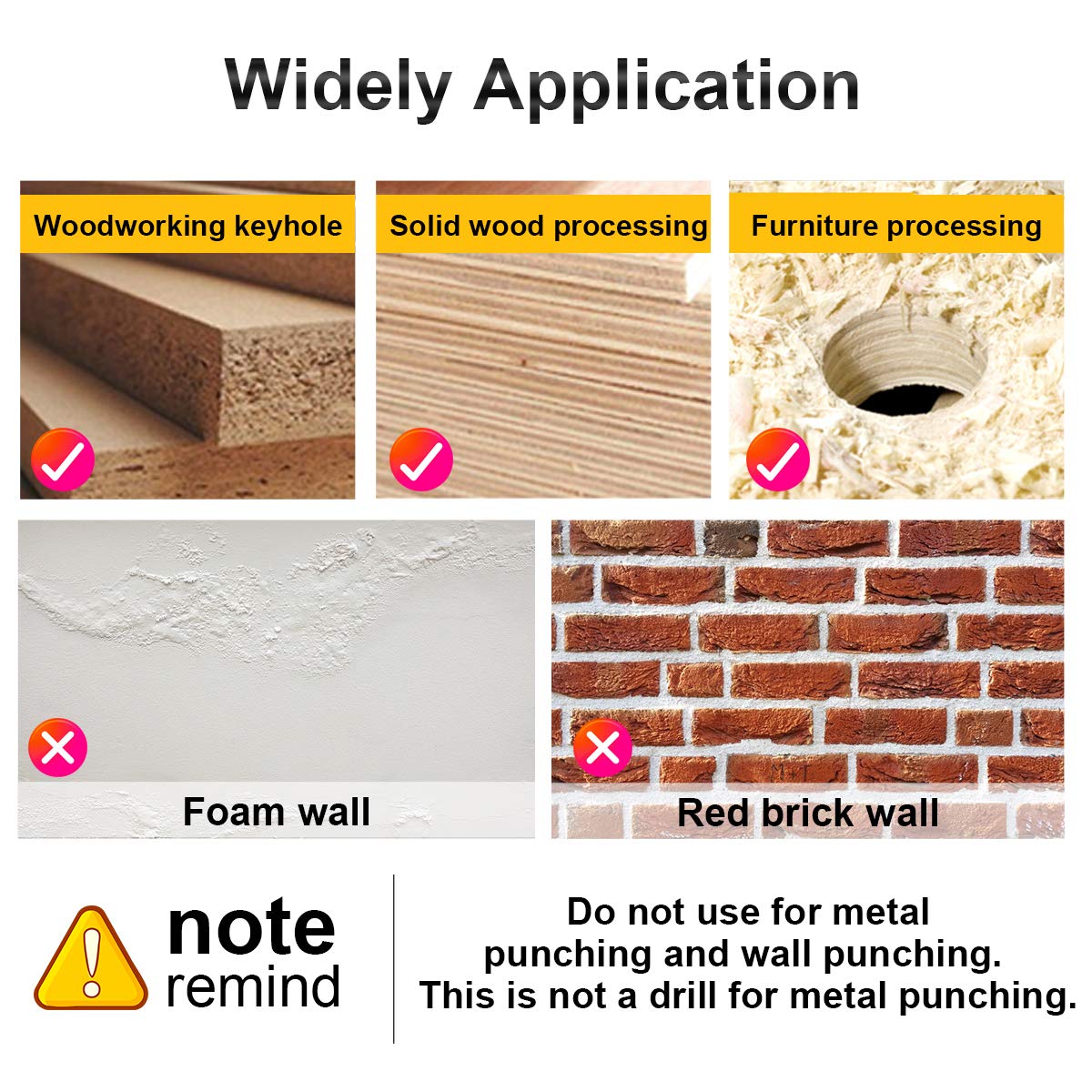 HOHXEN 4pcs Wood Plug Hole Titanium Coated Cutter Drill Bits Set 1/4" 3/8" 1/2" 5/8" Cutting Dowel Power Woodworking Cork Hole Saw Tool Round Wood Plug Tenon Drill Bit Set