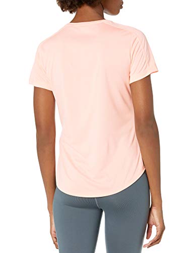 adidas womens 3-Stripes Personal Best Run It Tee Haze Coral Small
