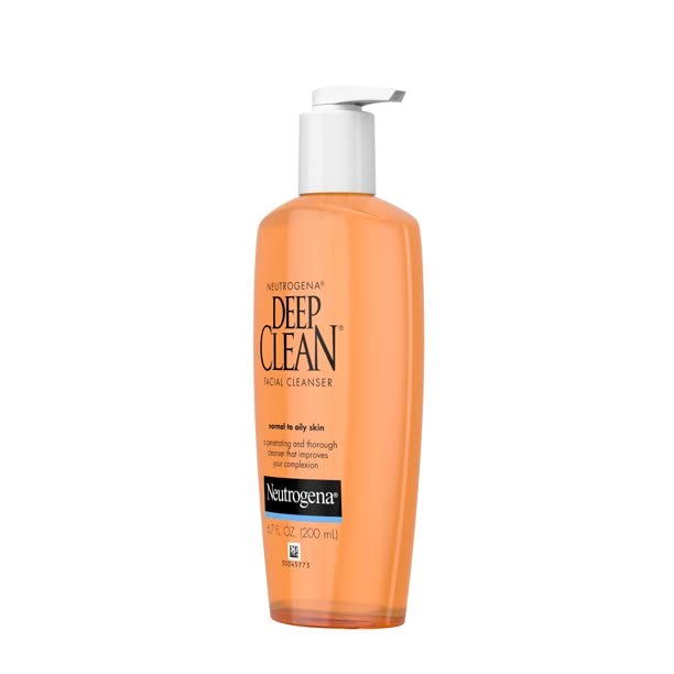 Neutrogena Deep Clean Facial Cleanser, Normal to Oily Skin 6.70 oz (Pack of 4)
