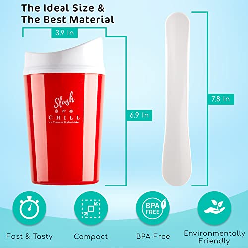 Bingbong Slush and Shake Maker โ Frozen Slush Cup for Instant, Ice cream maker for kids, Smoothies โ Slushy Cup Maker for the Whole Family Home DIY Smoothie Cup โ BPA Free, Multiple Colors