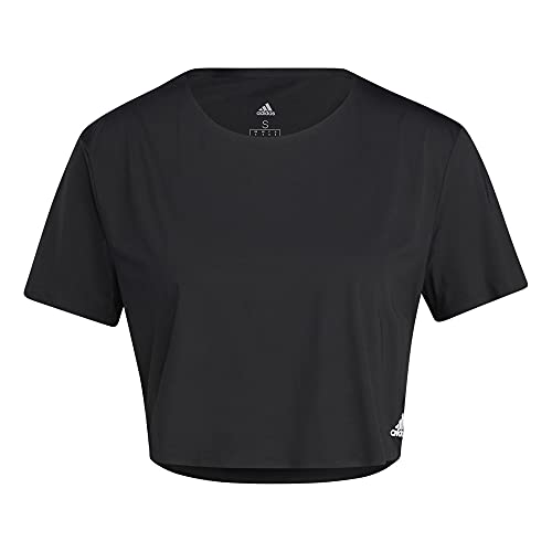 adidas womens Elevated Training Tee Black X-Large