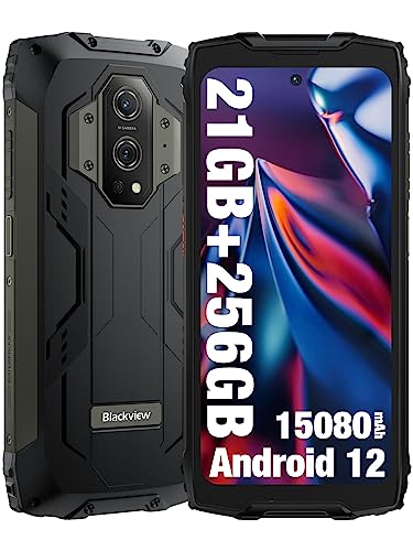 Blackview Rugged Smartphone(2023), BV9300 Laser Rangefinder Version, 21GB+256GB/1TB,15080mAh Battery/33W, Waterproof Phone, 6.7" FHD+ 120Hz, 50MP+32MP, Android 12 Rugged Cell Phone, FPR/FACE ID/NFC